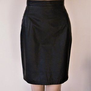 Maxima | Skirts | Vintage Maxima Black Leather Pencil Skirt Size 6 ...